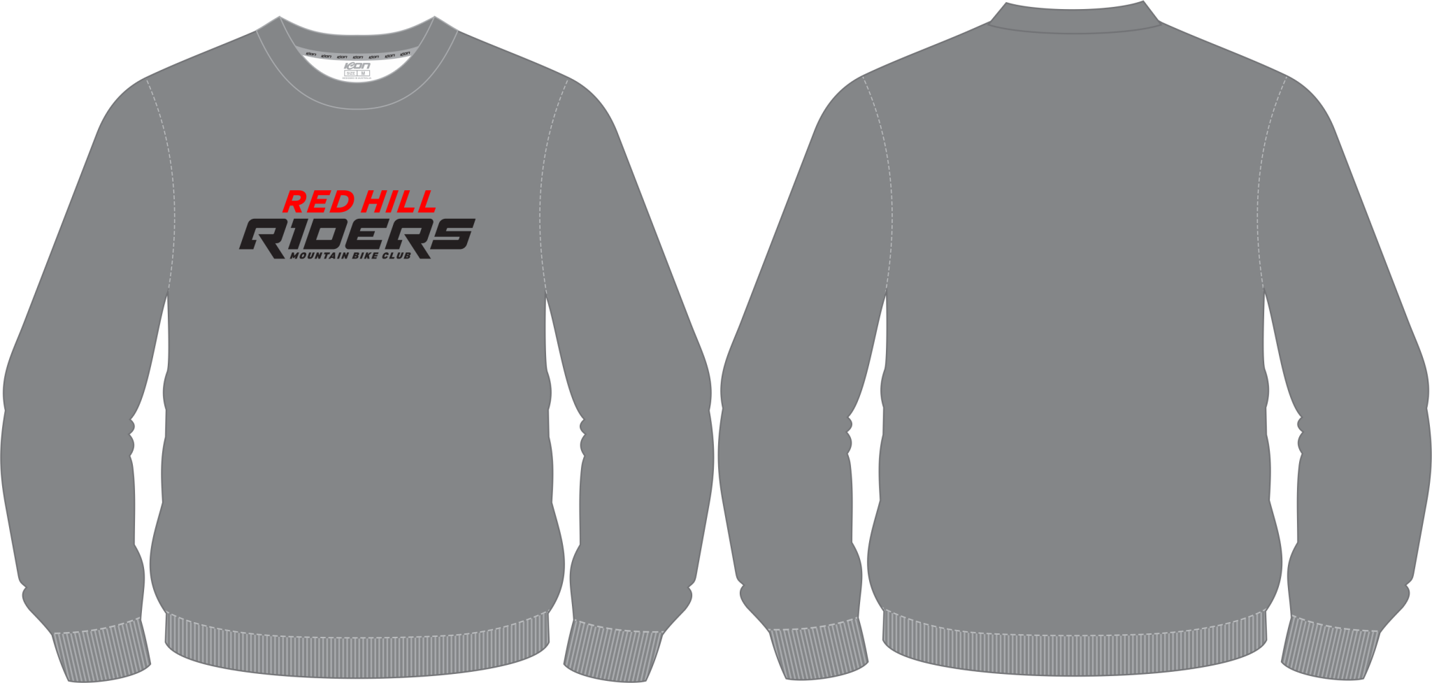 RED HILL RIDERS - CREW JUMPER (GREY)
